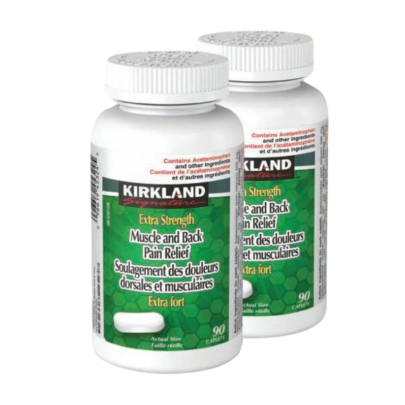 Kirkland Signature Extra Strength Muscle & Back Pain Relief 180 Caplet ...